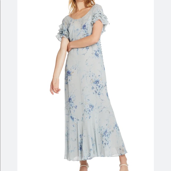 LoveShackFancy | Dresses | Nwot Love Shack Fancy Blue Floral Maxi Dress ...